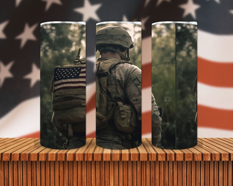 Military Tumbler Wrap, Army, American, 20oz Sublimation, 9.2 X 8.3 ...