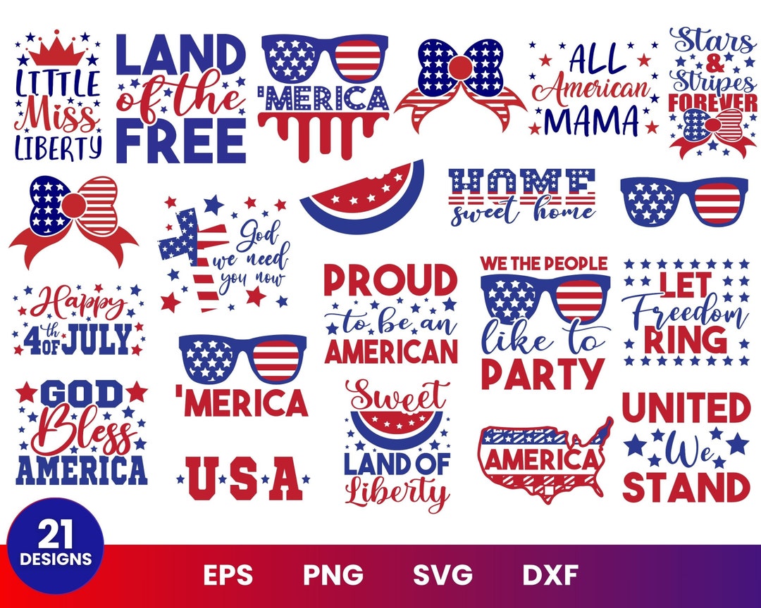 4th of July Svg Bundle, Fourth of July Svg, Patriotic, Independence Day ...