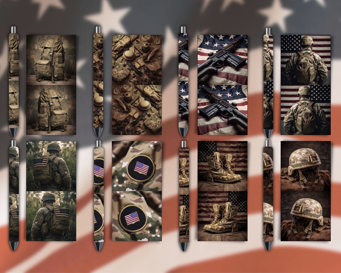 Military Pen Sublimation, USA Military, Pen Wrap, PNG, Pen Template ...