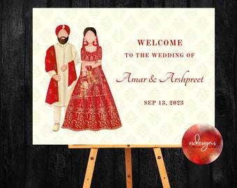 Anand Karaj Welcome Sign Sikh Wedding Anand Karaj Welcome Sign, Sikh ...