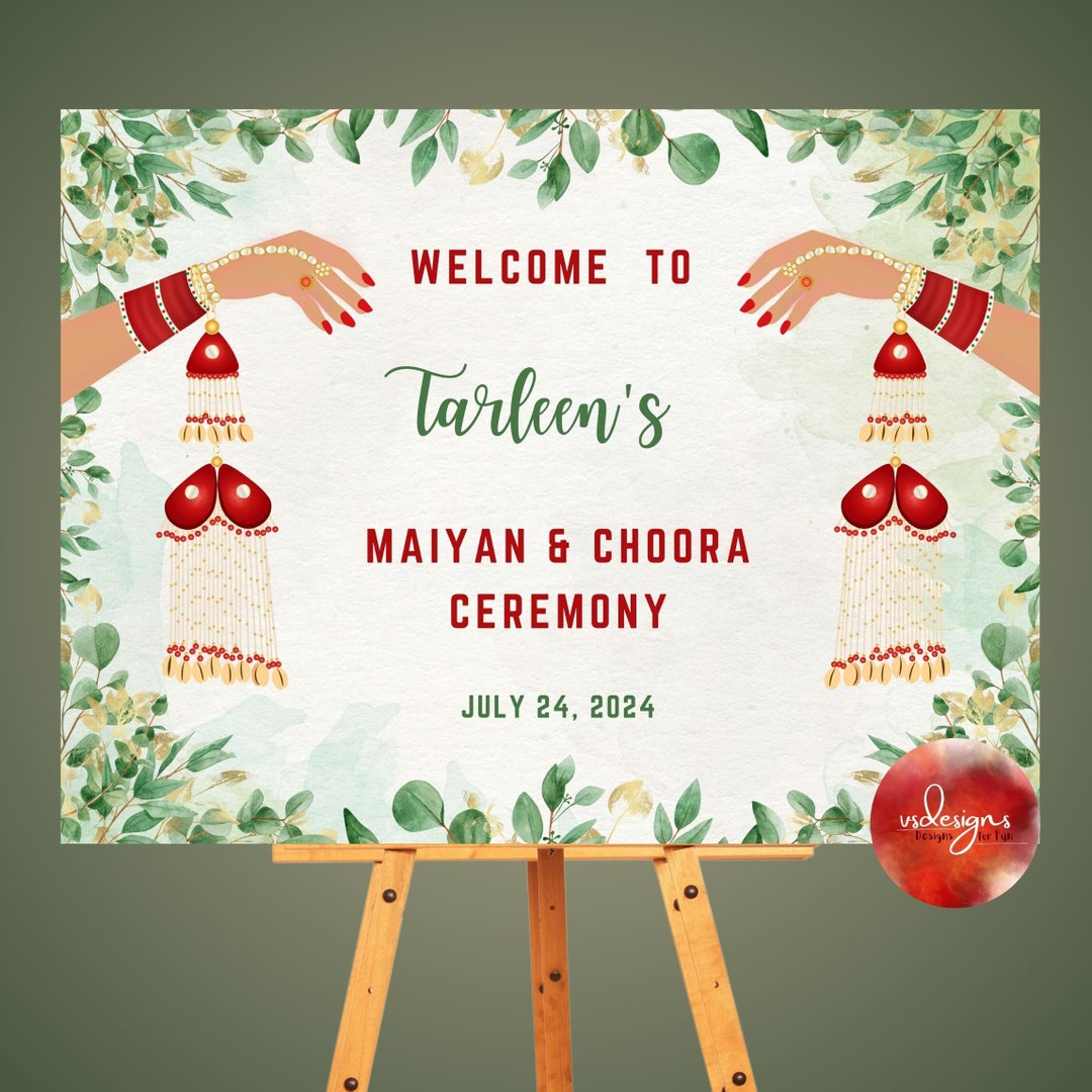 Choora Welcome Sign, Punjabi Welcome Sign, Sikh Welcome Sign, Punjabi ...