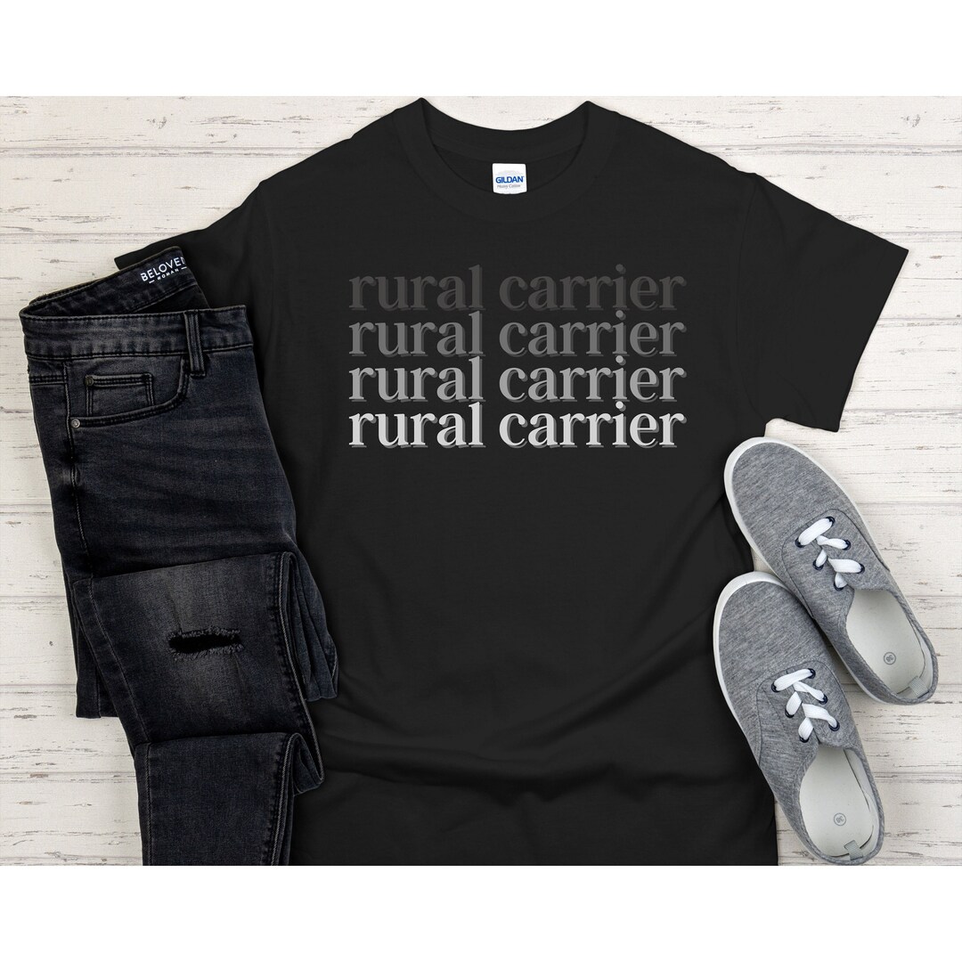 Rural Mail Carrier T-shirt, Postal Carrier Tshirt, Black Rural Carrier ...