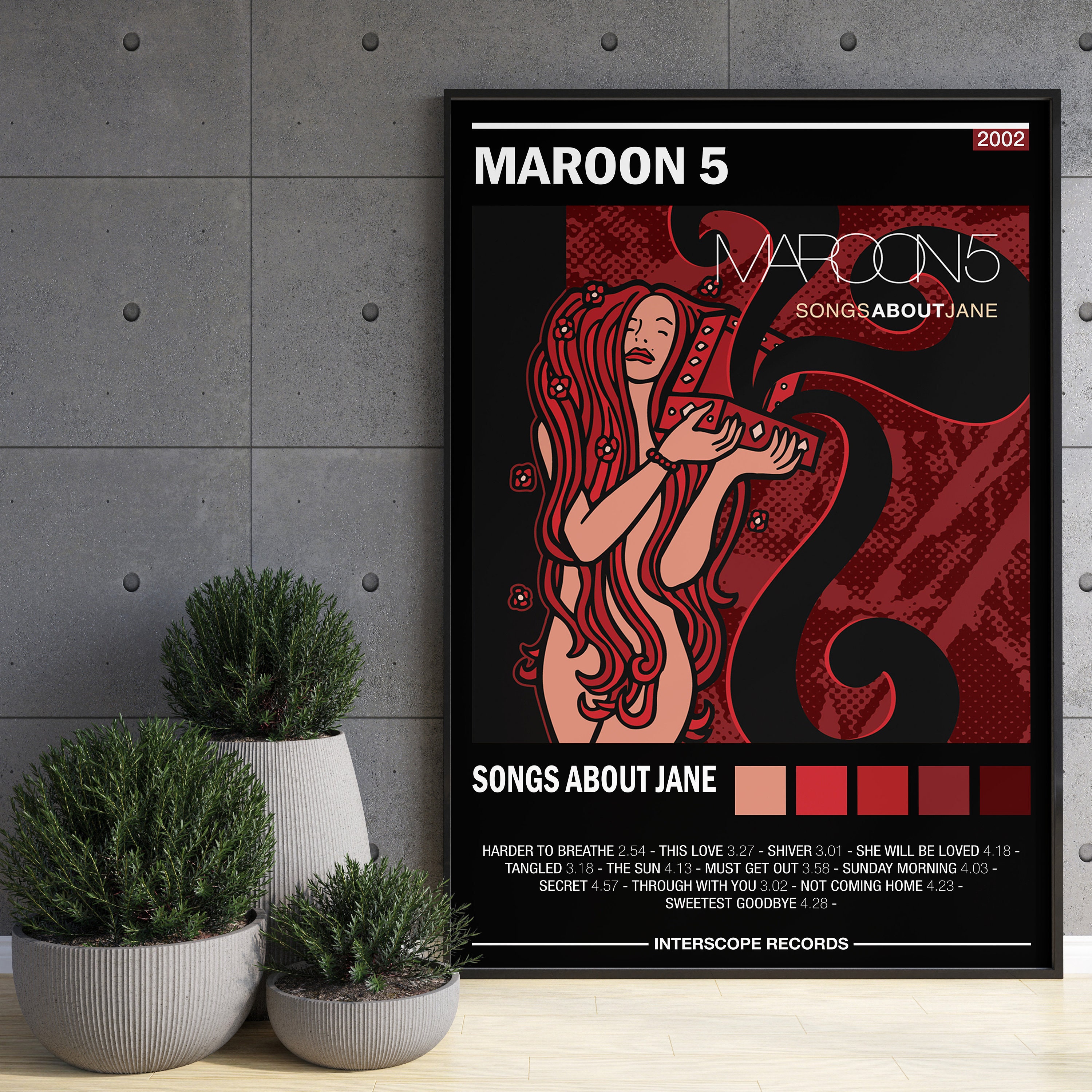 Maroon 5 - Songs About Jane - Album Poster | Color Optional | Wall ...