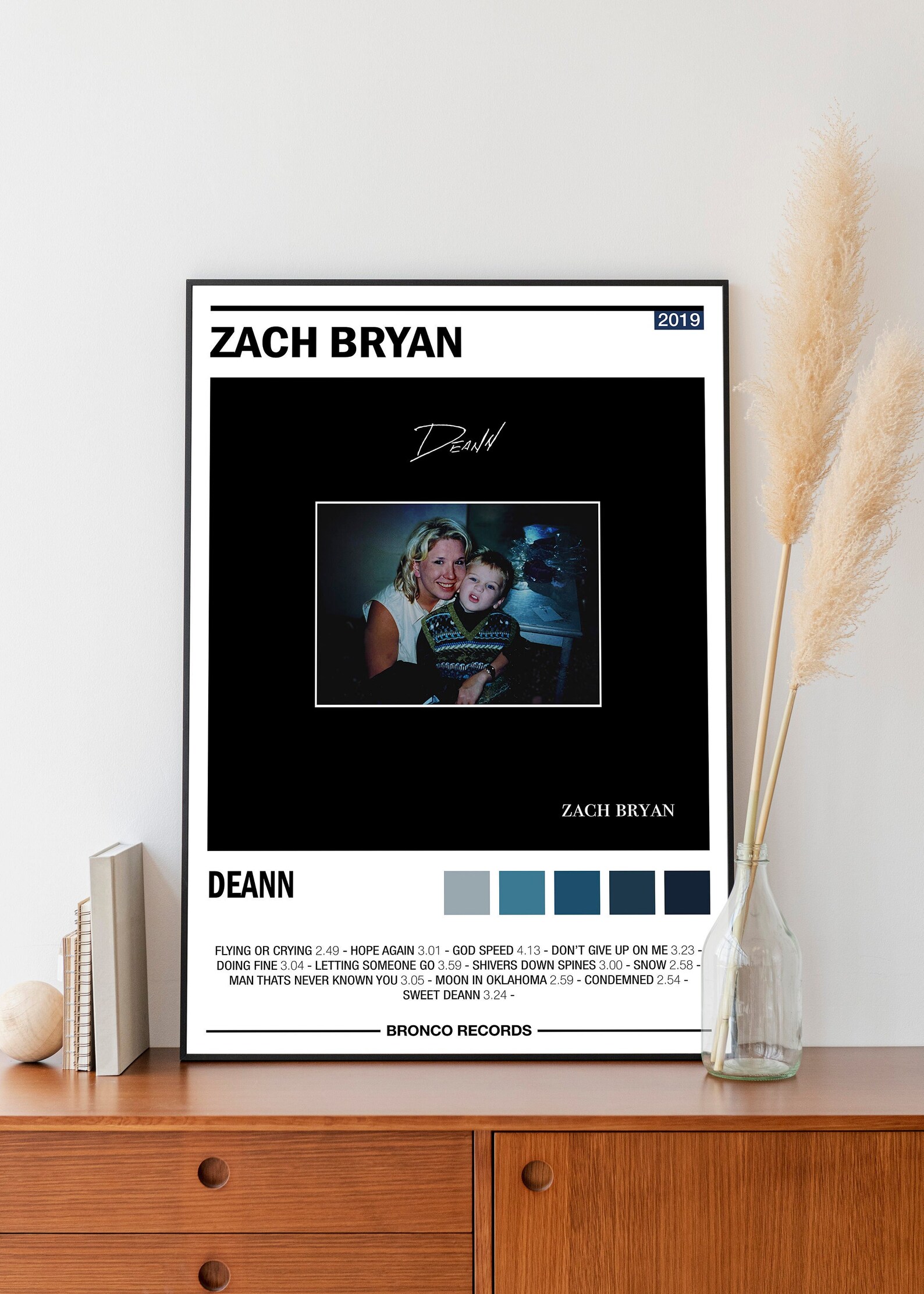 Zach Bryan Deann Album Poster Color Optional Wall - Etsy