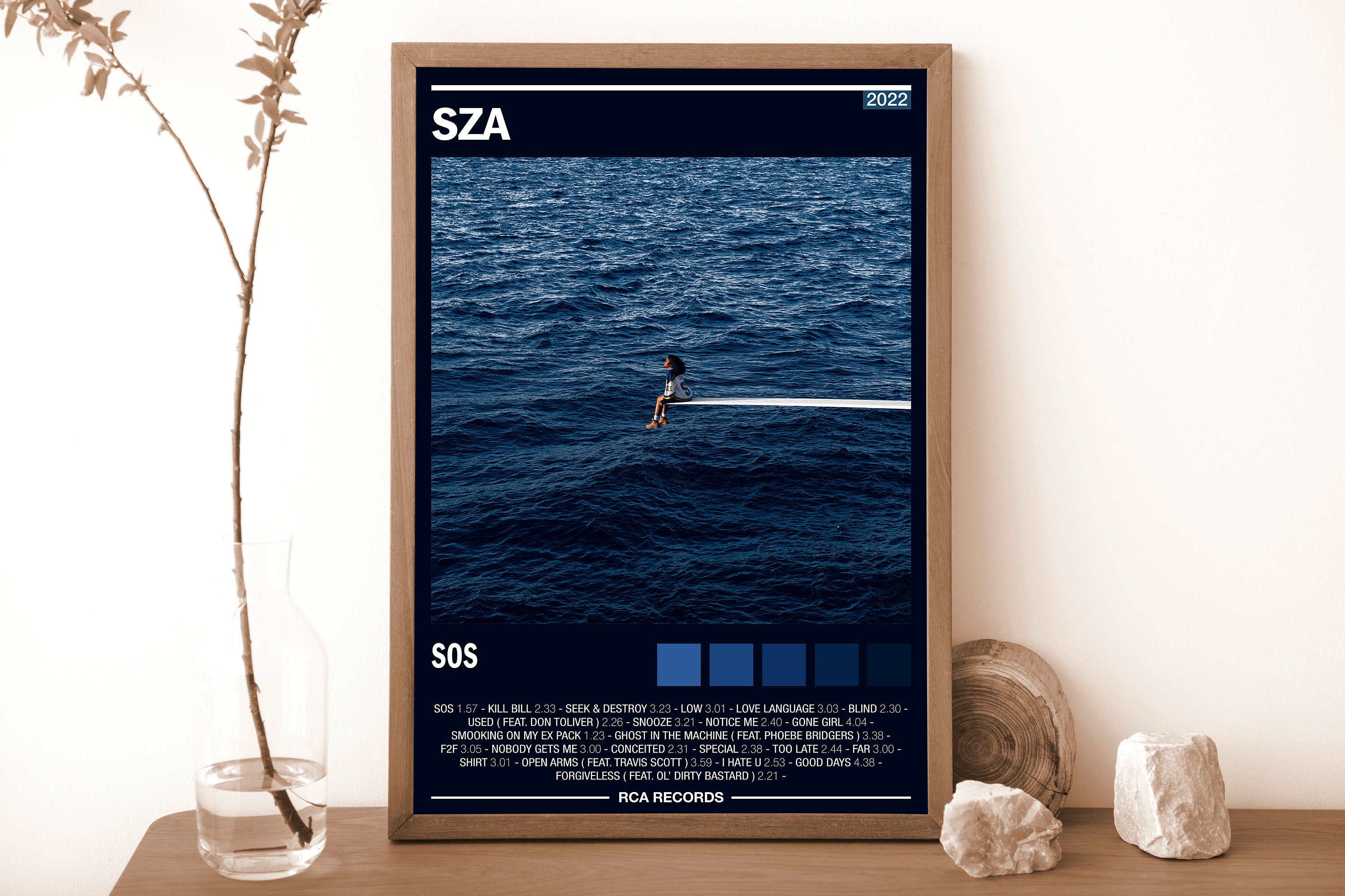 SZA - SOS - Album Poster | Color Optional | Wall Decor | Album Art ...