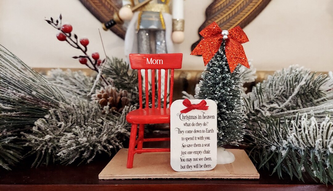 Christmas in Heaven Memorial, Rocking Chair Ornament, Empty Chair Loved ...