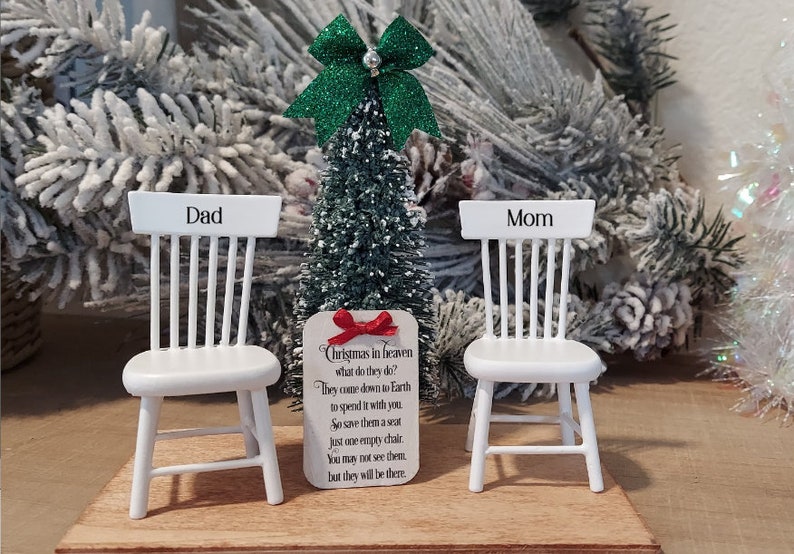 Christmas in Heaven Memorial Rocking Chair Ornament Empty - Etsy