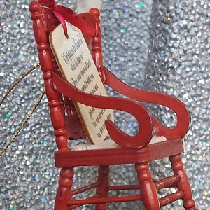 Christmas in Heaven Ornament Memorial With Wooden Rocking Chair - Etsy