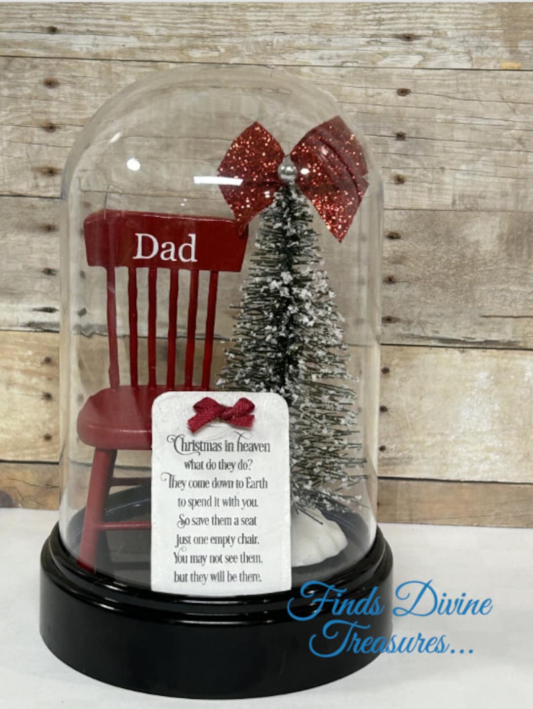 Christmas in Heaven Memorial Ornament, Chair Memorial Ornament, in ...