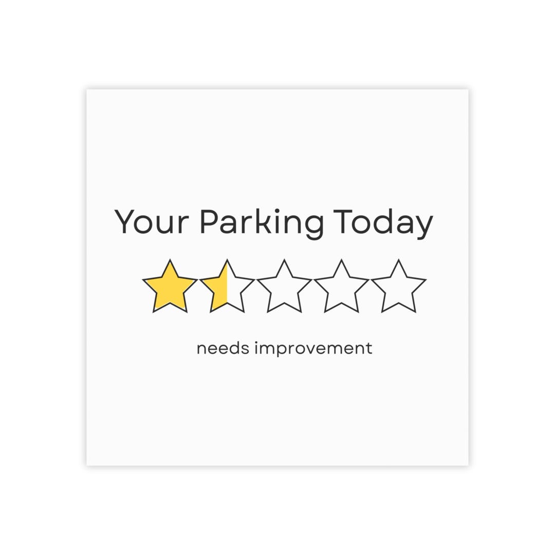 Your Parking Today 1-star Post-it Note Pads | Funny Parking Rating ...