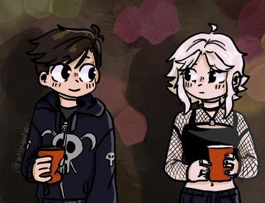 Half Body Cartoon Style Drawing - Etsy