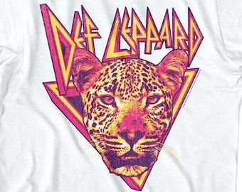 Def Leppard Pastel Leopard Women's T-shirt Def Leppard Shirt Vintage ...