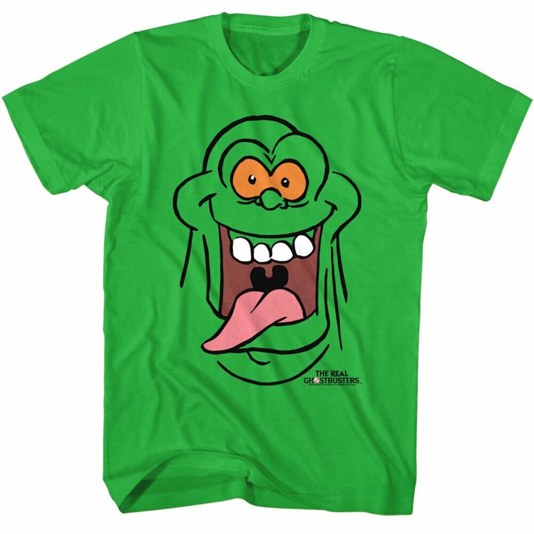 Ghostbusters Slimer Face Adult T-shirt Vintage 80's TV Cartoon Ghost - Etsy