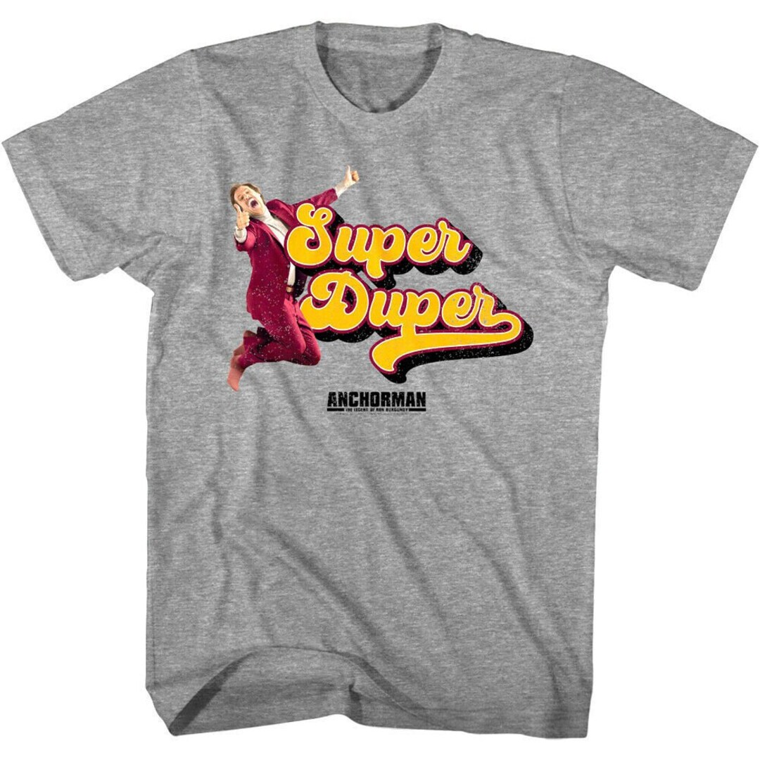 Anchorman Adult Shirt Ron Burgundy Super Duper Scene Graphic Tees - Etsy