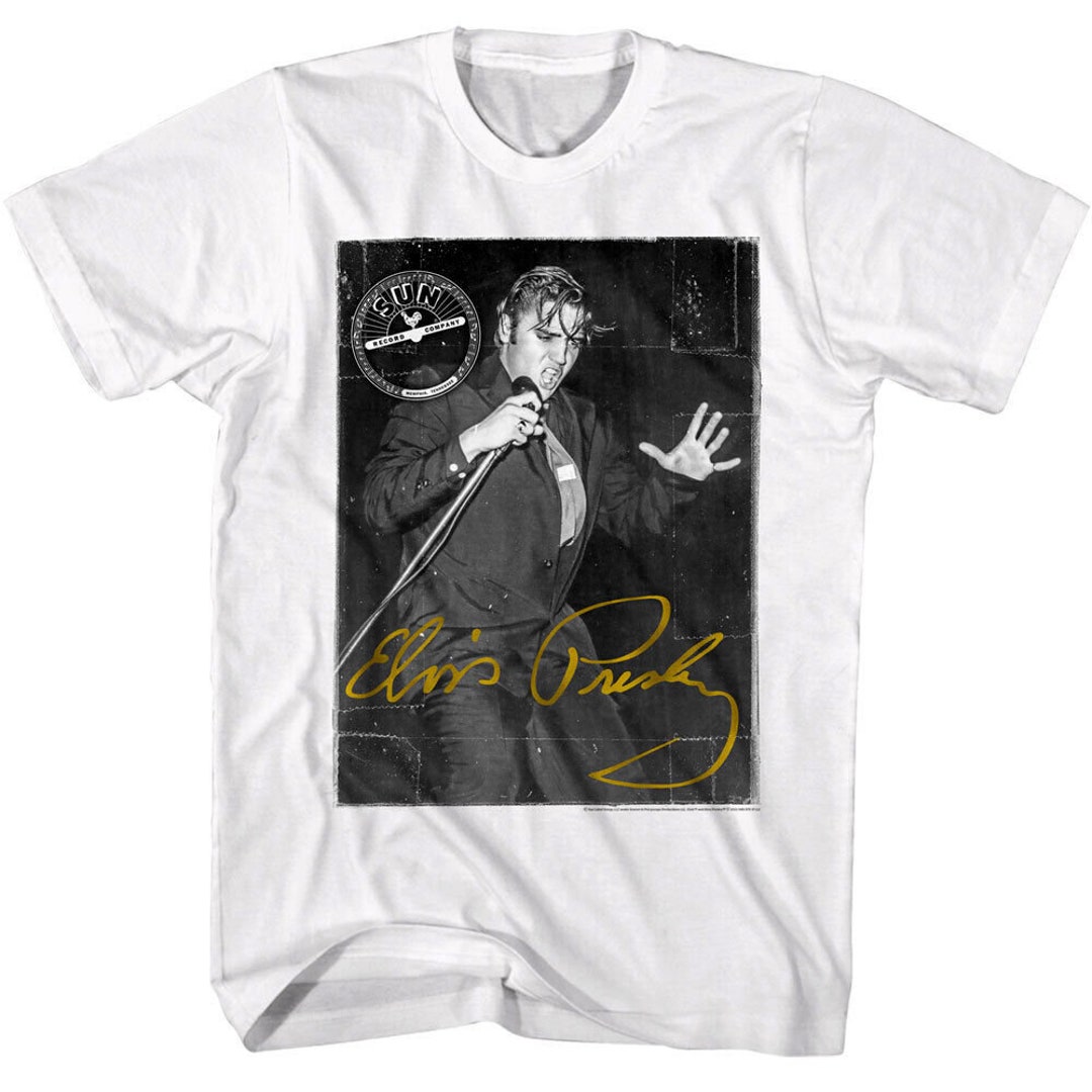 Elvis Presley Signature Moves Adult T-shirt Singing Dancing Sun Records ...
