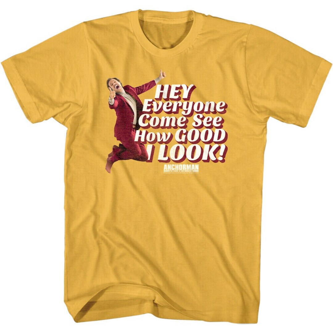Anchorman T-shirt Ron Burgundy How Good I Look Adult Tees - Etsy