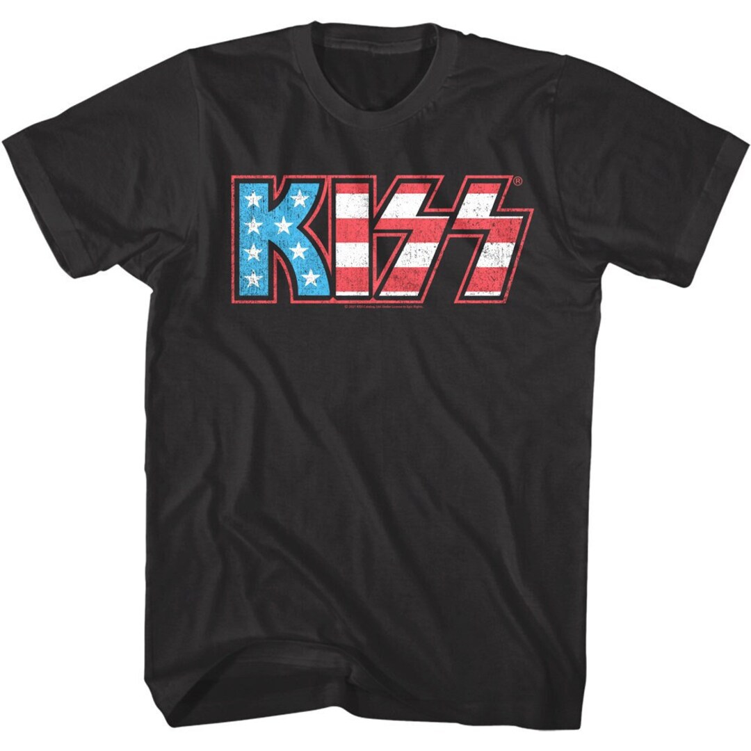 Kiss Star Spangled Logo T Shirt Adult Tees - Etsy