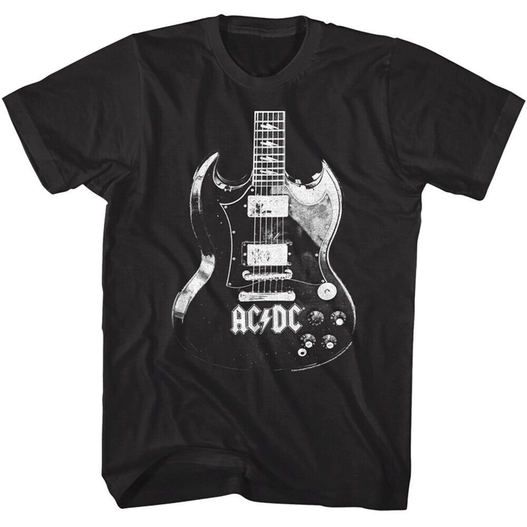 ACDC Shirt Jaydee Gibson SG Guitar T-shirt for Adult Rock Band Merch ...