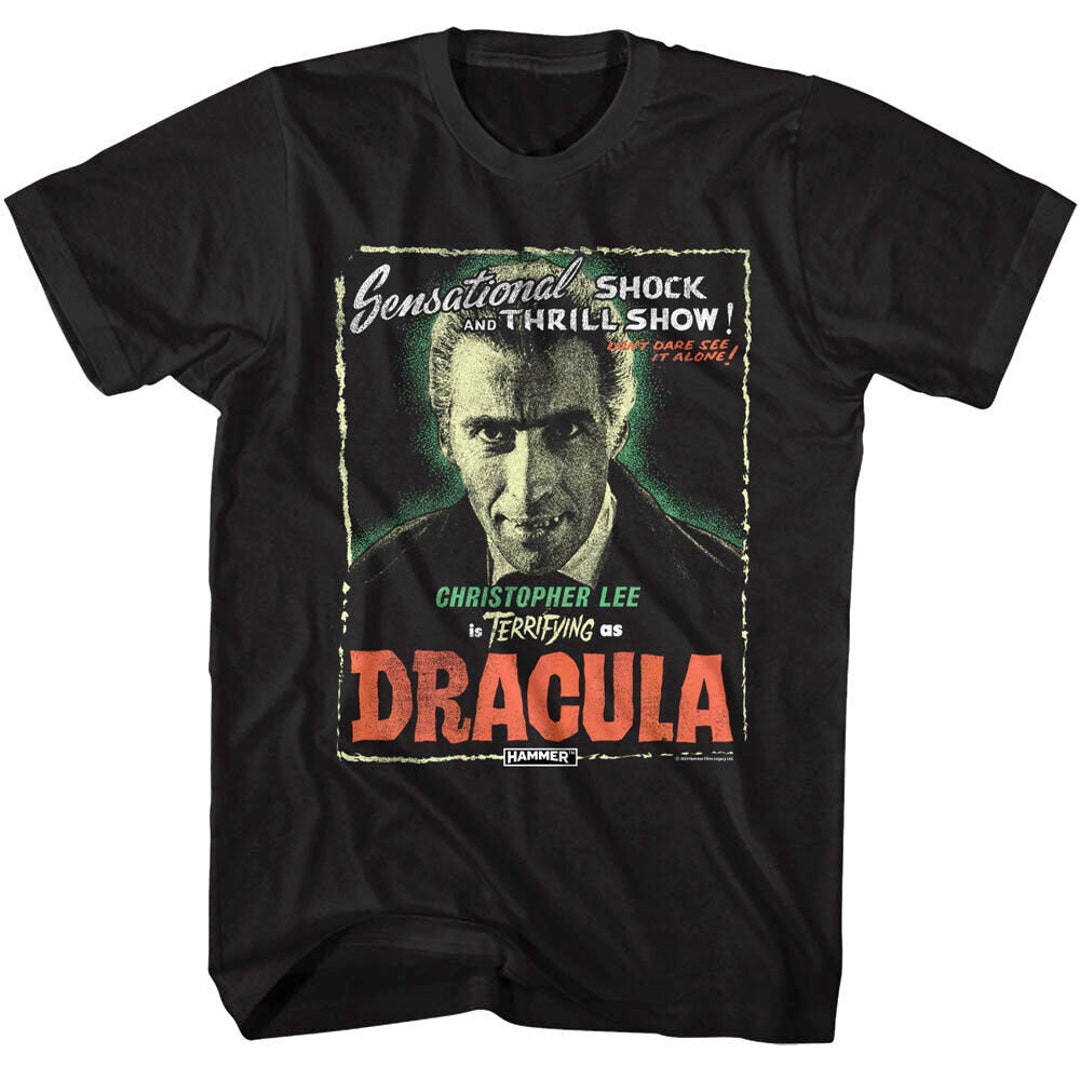 Dracula Terrifying Christopher Lee Men's T Shirt Adult Tees - Etsy