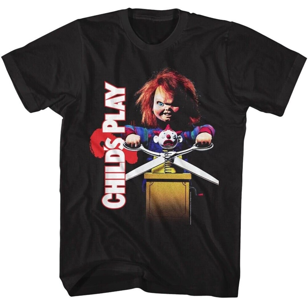 Childs Play 2 T-shirt Movie Poster Chucky Scissors Cutting Toy Tees - Etsy