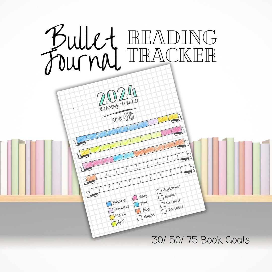 Printable Reading Goal Tracker Bullet Journal, Goodreads Goal, Book ...