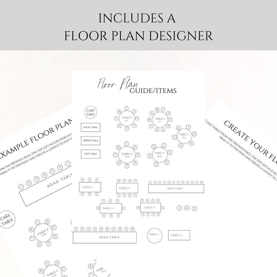 Wedding Seating Chart Planner, Printable Editable Seating Plan, Seating ...