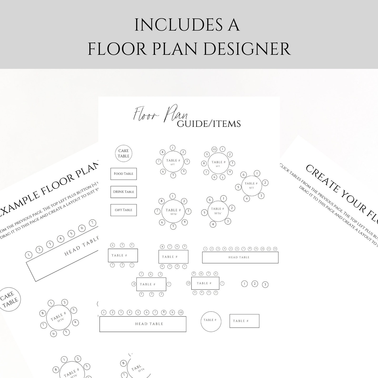 Wedding Seating Chart Planner, Printable Editable Seating Plan, Seating ...