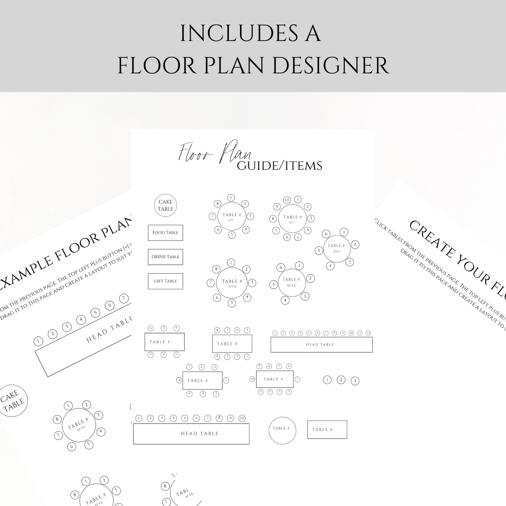Wedding Seating Chart Planner, Printable Editable Seating Plan, Seating ...