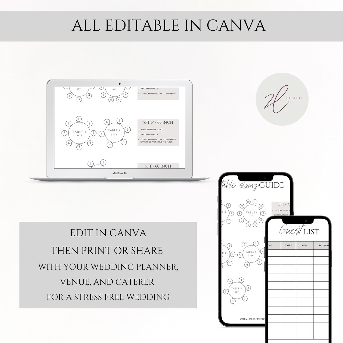 Wedding Seating Chart Planner, Printable Editable Seating Plan, Seating ...