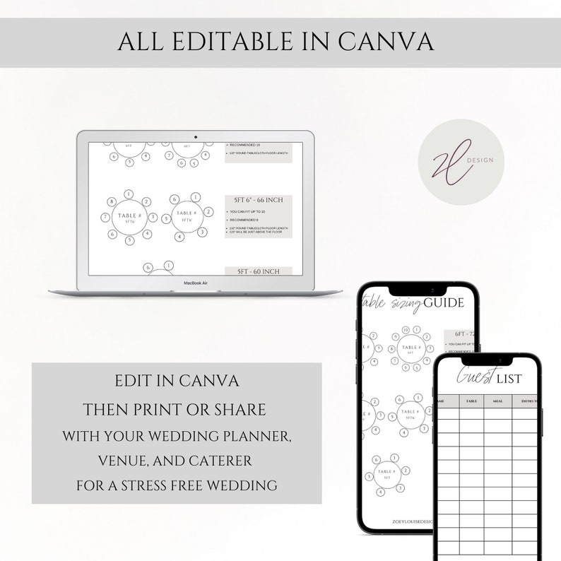 Wedding Seating Chart Planner, Printable Editable Seating Plan, Seating ...