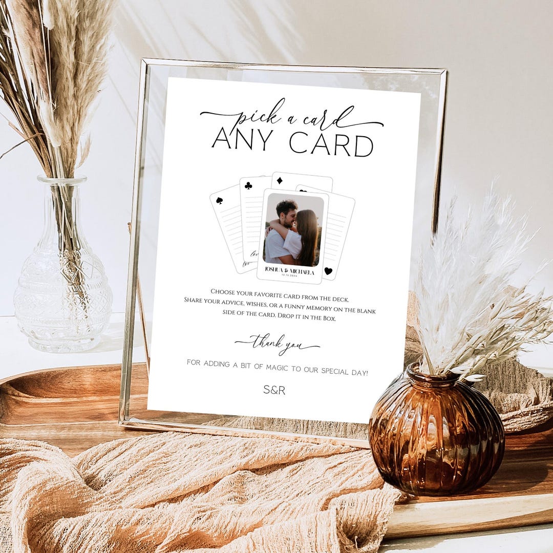 Playing Cards Guest Book Sign, Simple Sign Our Guest Book, Unique Guest ...