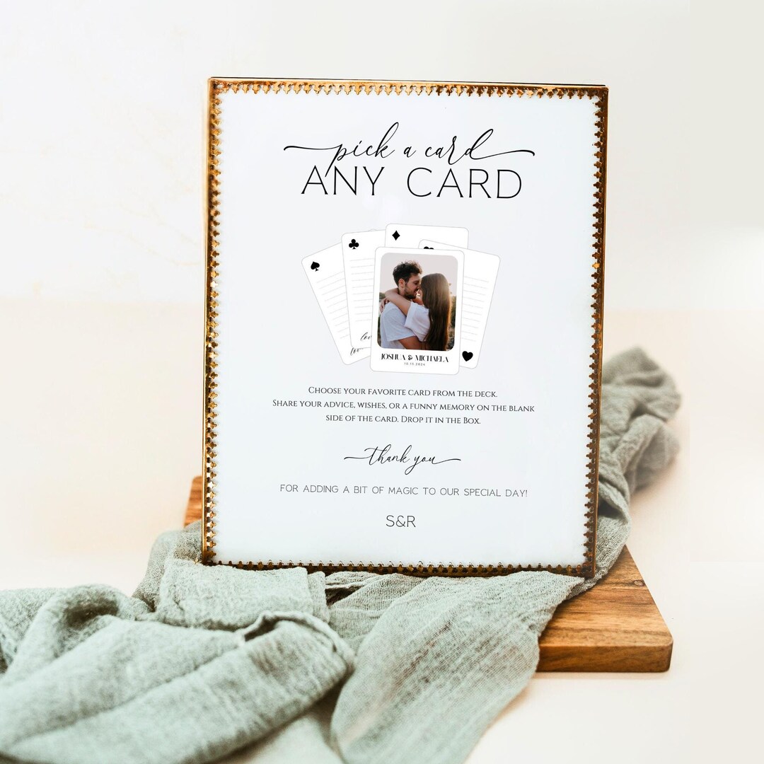 Playing Cards Guest Book Sign, Simple Sign Our Guest Book, Unique Guest ...