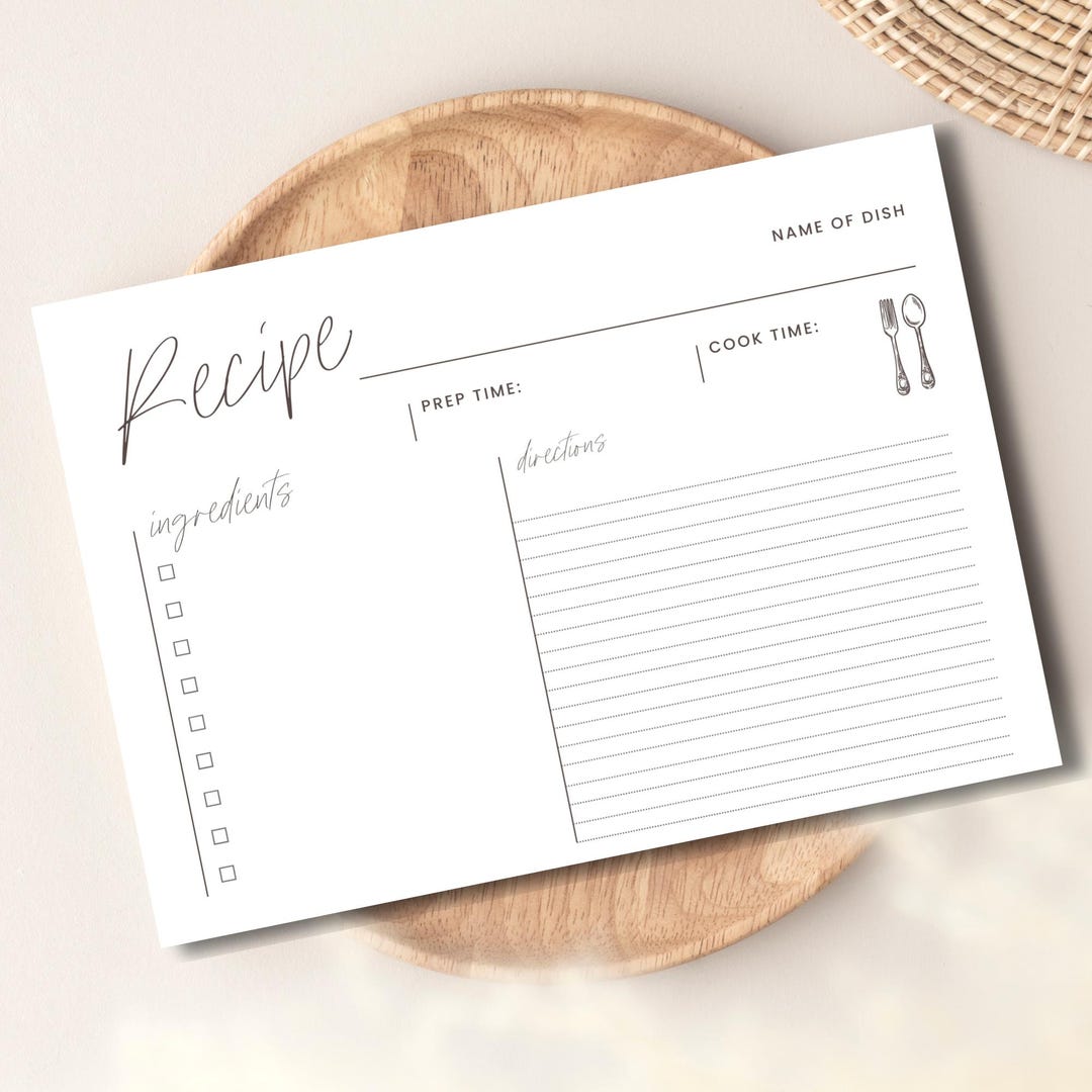 Minimal Recipe Cards, and Sign Bundle. Simple Hen Pary Bride-to-be ...