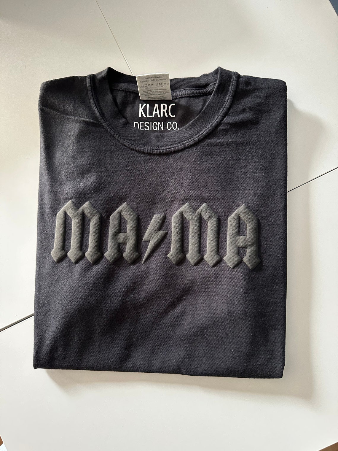 Mama Lightening Bolt Shirt Puff Vinyl Mama Shirt Shirt for Mom Comfort ...