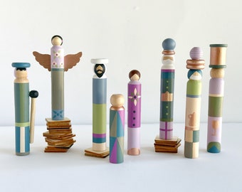 Clothespin Nativity - Etsy