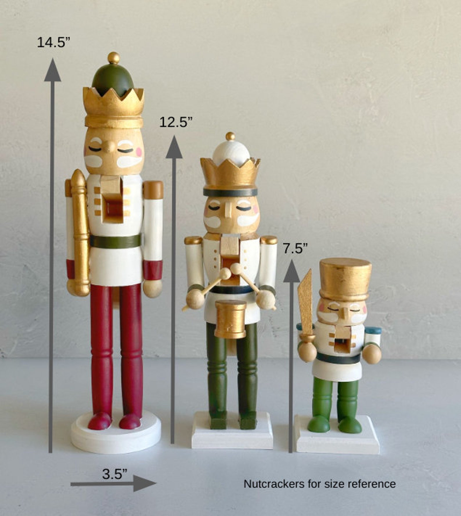 Handpainted Nutcracker Single Nutcracker Small Sized Christmas Mantel ...