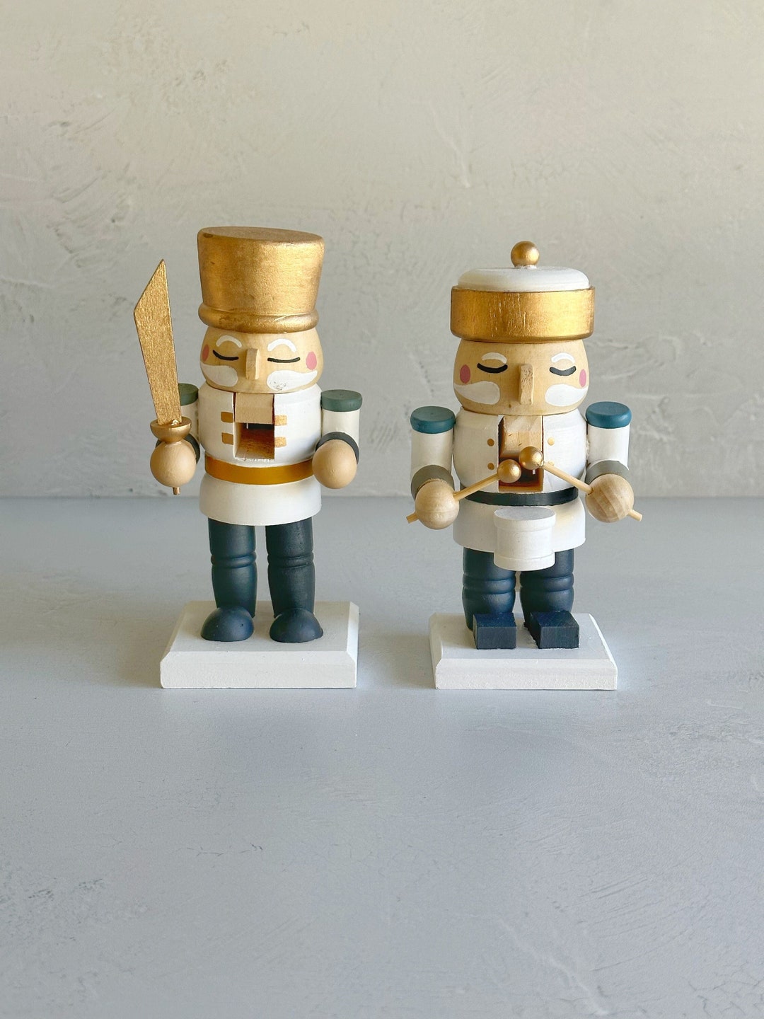 Handpainted Nutcracker DUO Small Sized Christmas Mantel Christmas Decor ...