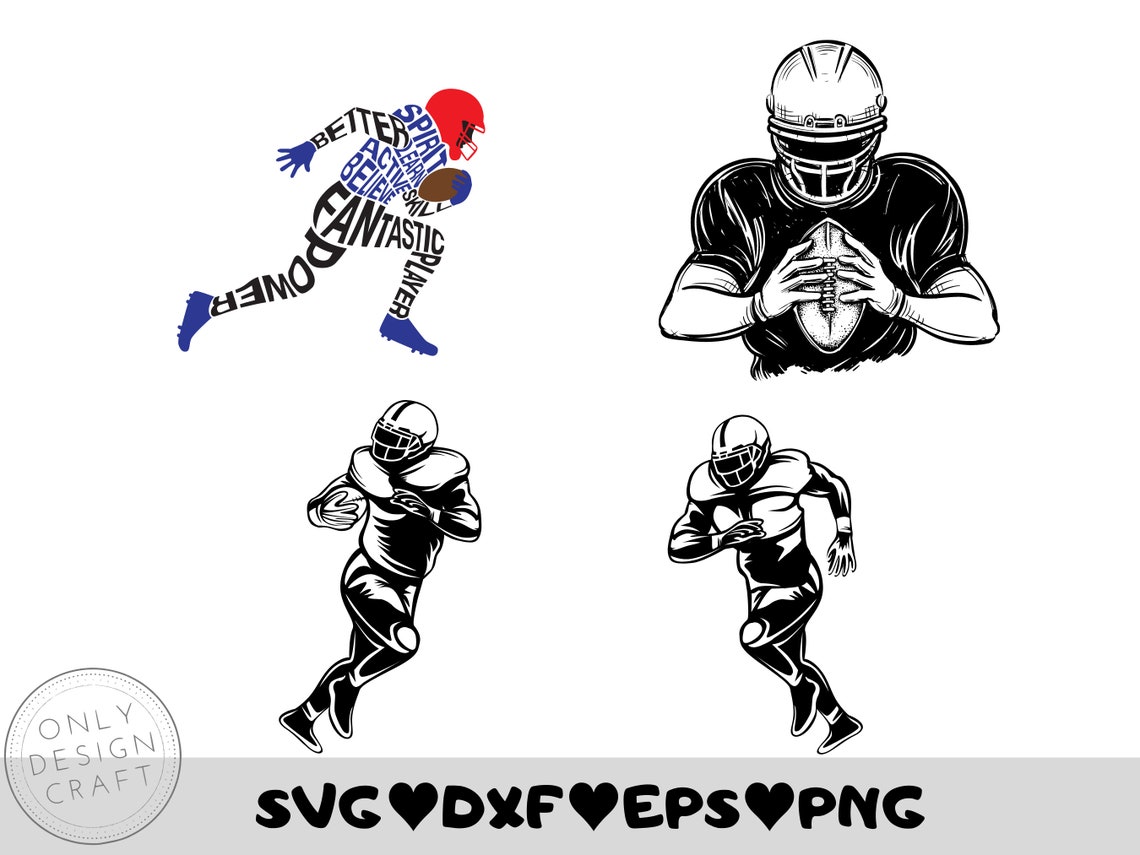 Football Svg American Football Player Svg Football Team - Etsy