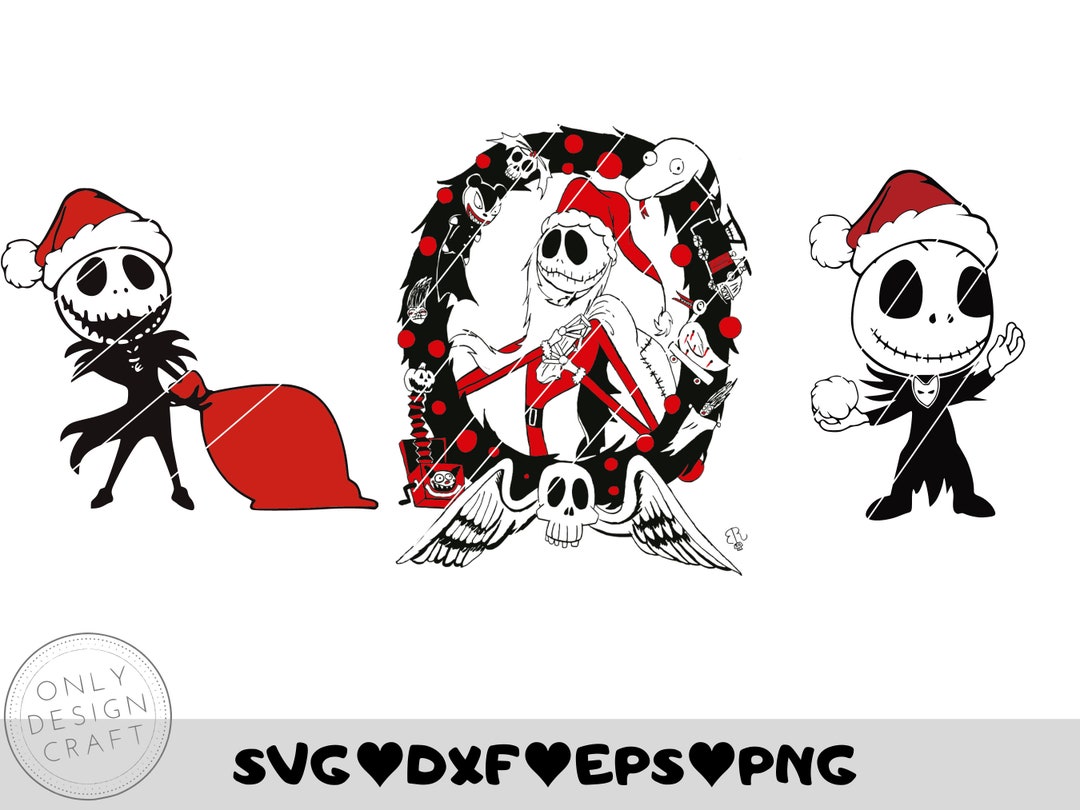 Nightmare Before Christmas SVG, Nightmare Clipart, Skelleton, Jack ...