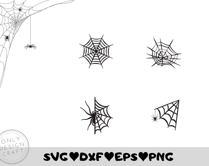 Corner Spider Web SVG - Etsy Canada