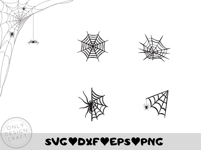 Spider Web Cut Files, SVG File, Halloween SVG, Digital Download for ...