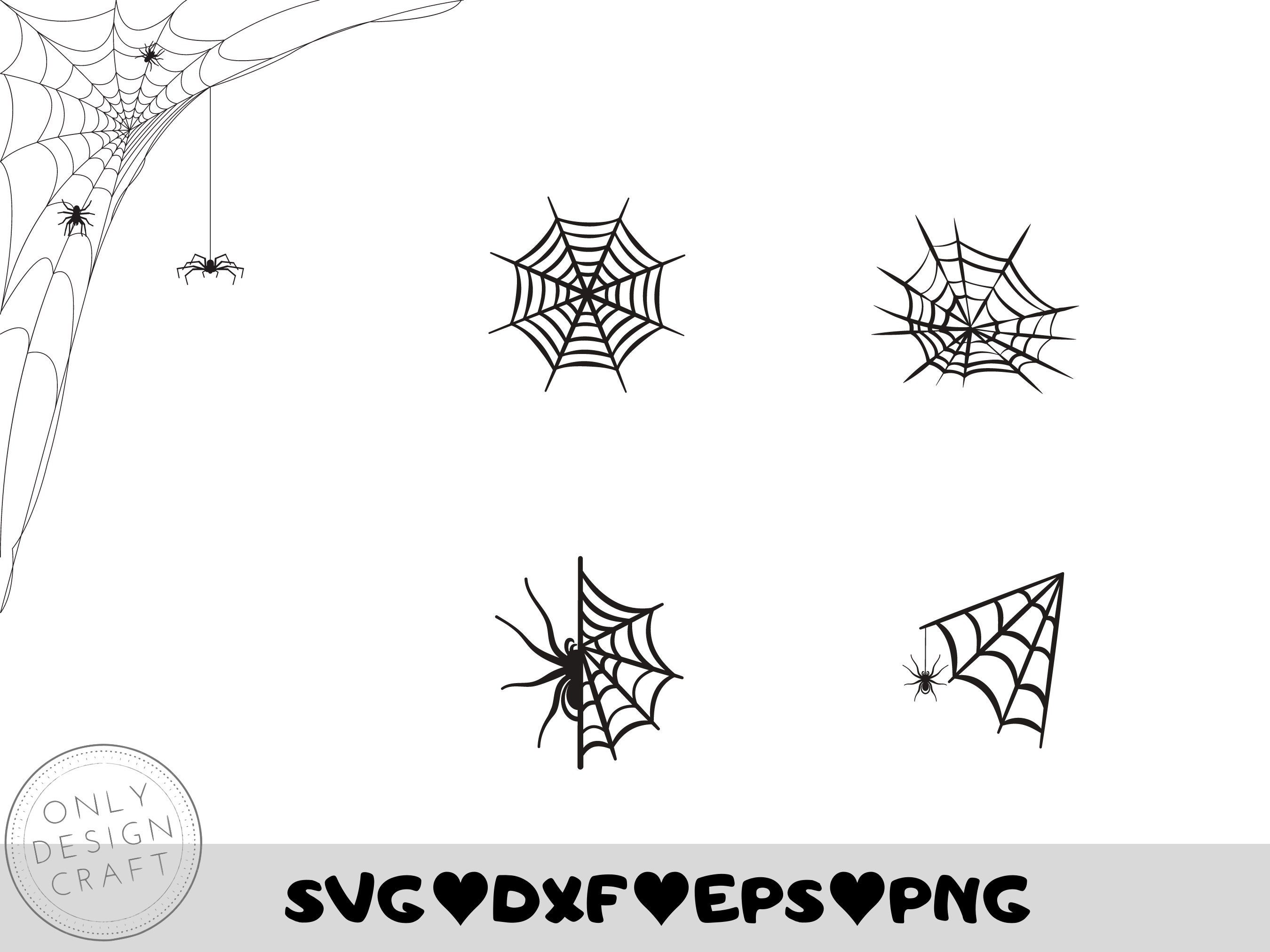 Spider Web Cut Files, SVG File, Halloween SVG, Digital Download for ...