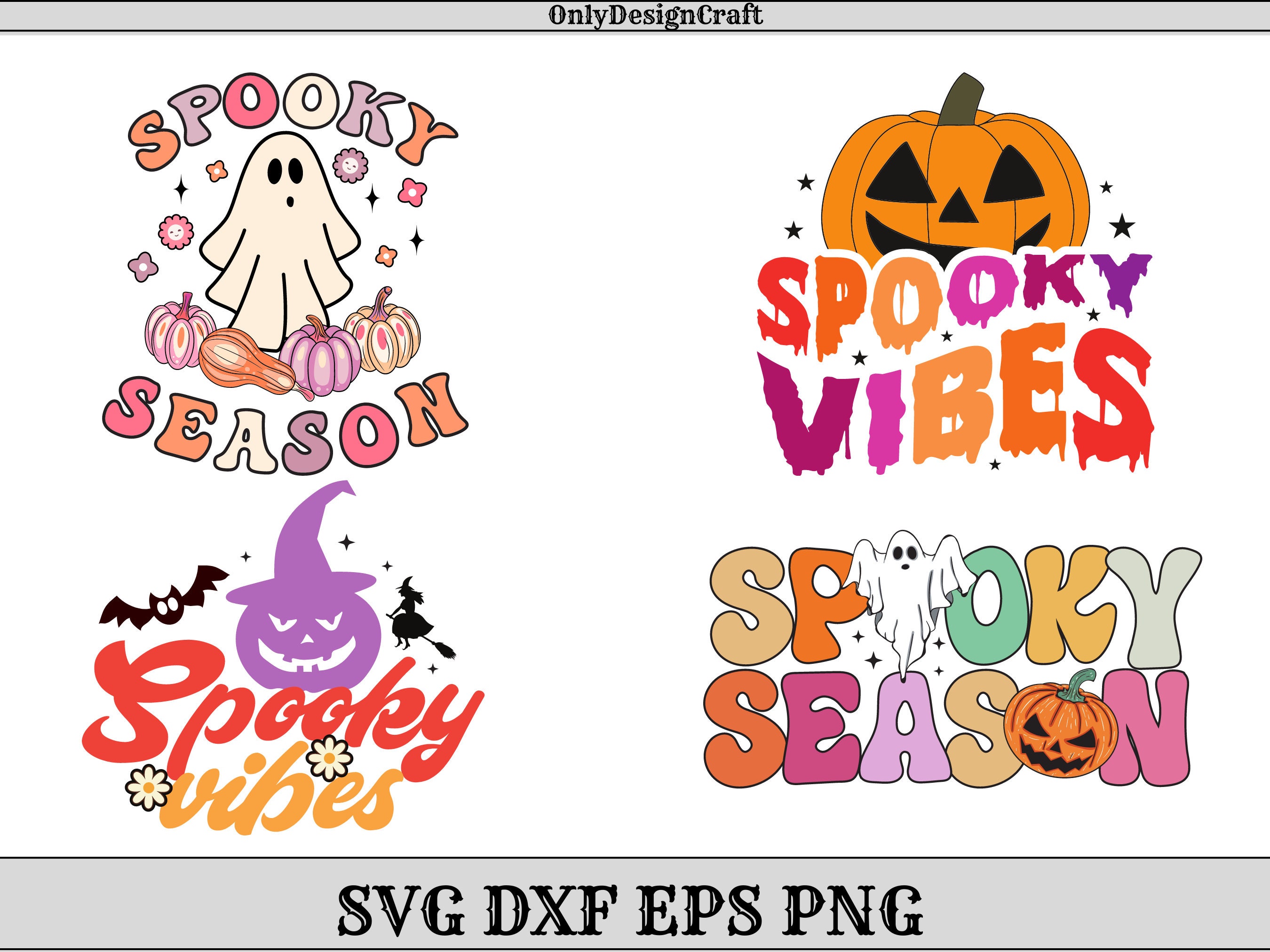 Spooky Vibes SVG Bundle Halloween Svg Spooky Svg Files for - Etsy
