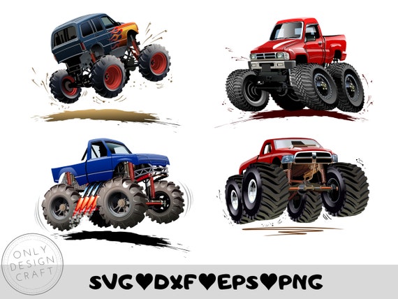 Monster Truck Png Monster Truck Clipart 4 Designs - Etsy
