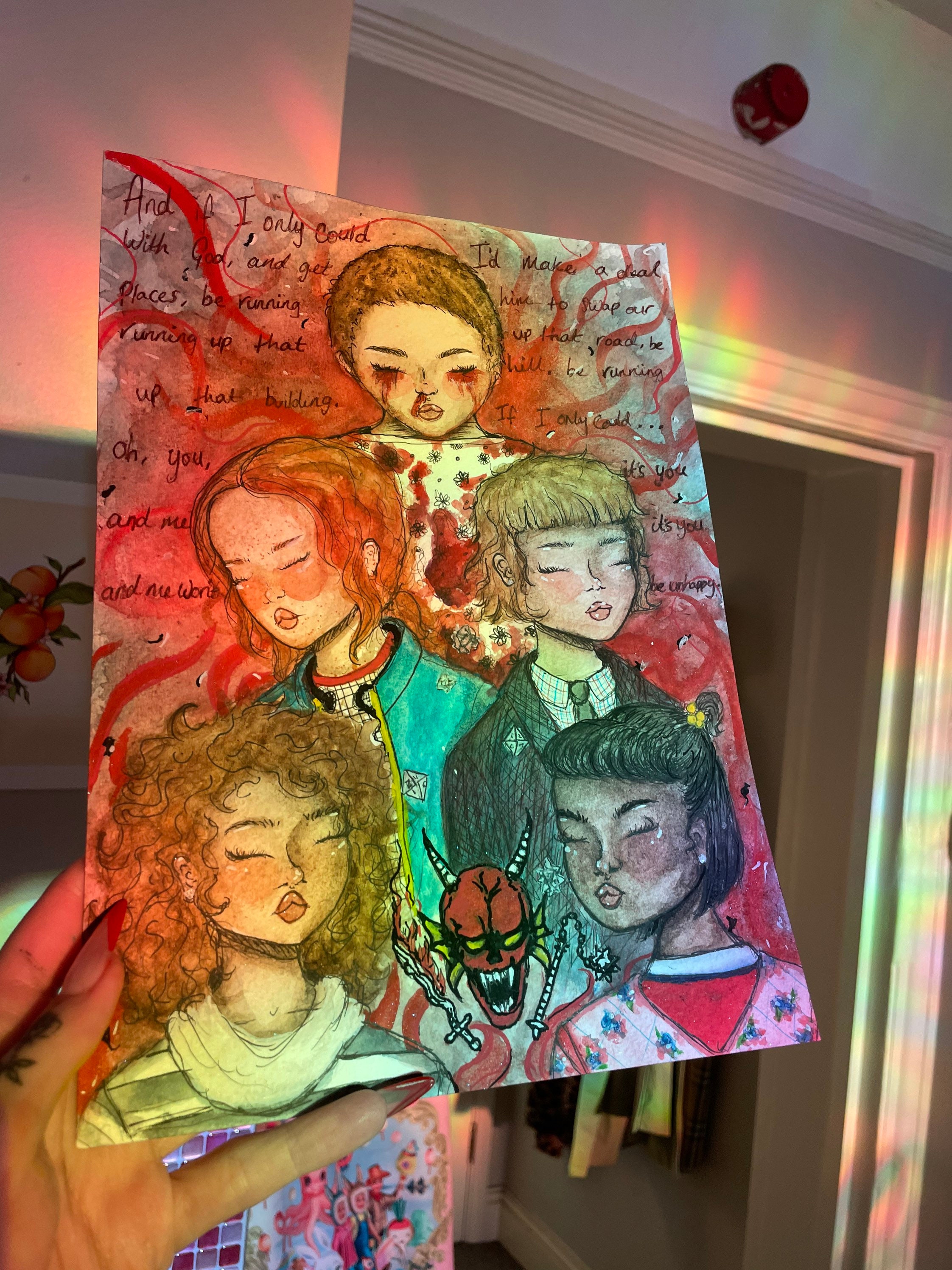 A4 Art Print stranger Things Girls - Etsy