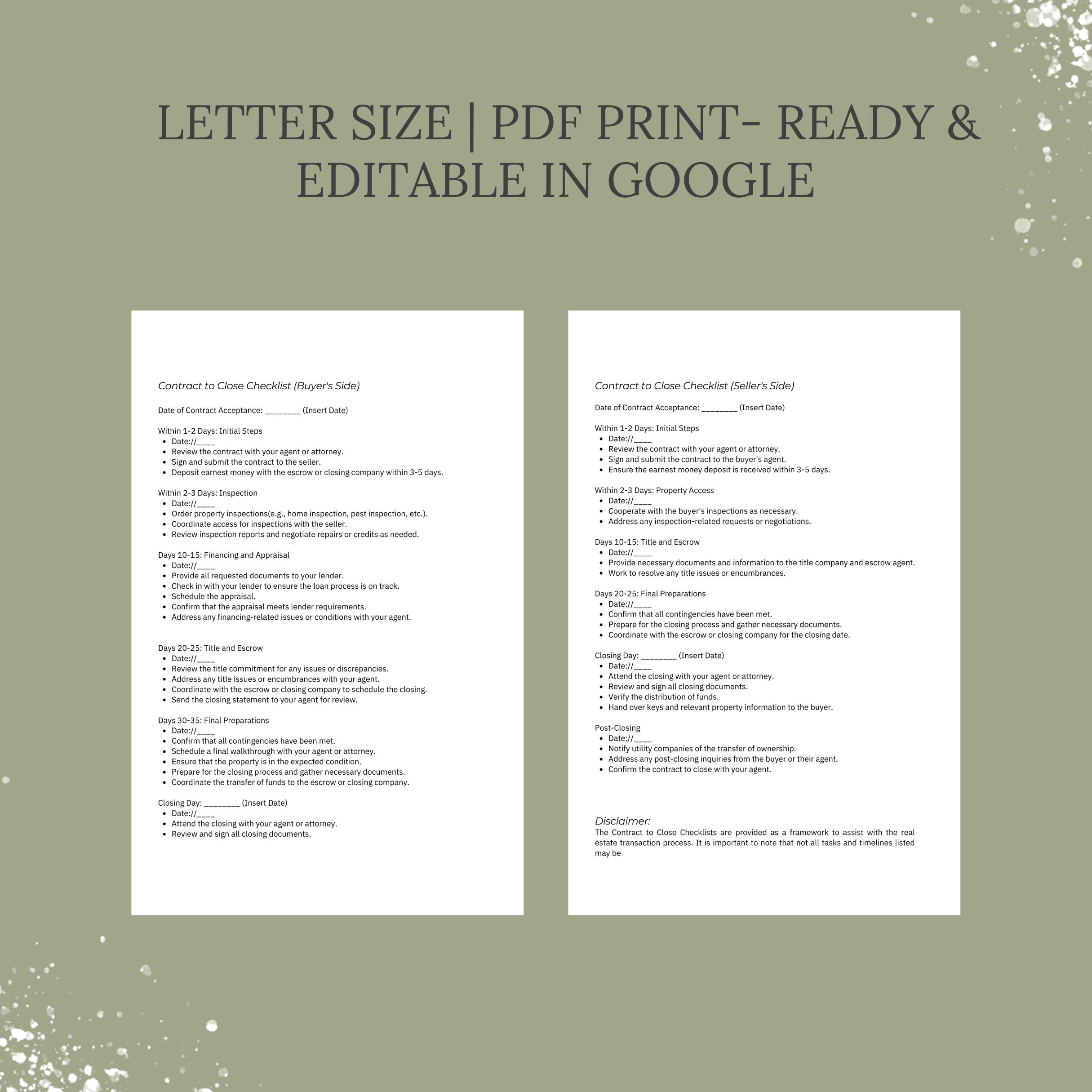 Transaction Coordinator Checklist | Real Estate Transaction Checklist ...