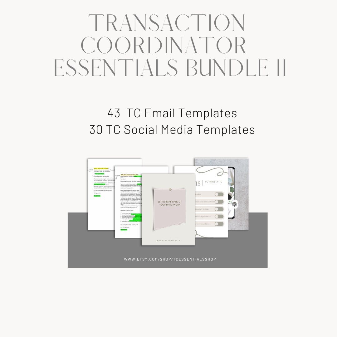Real Estate TC Essentials Bundle: Email & Social Media Templates ...