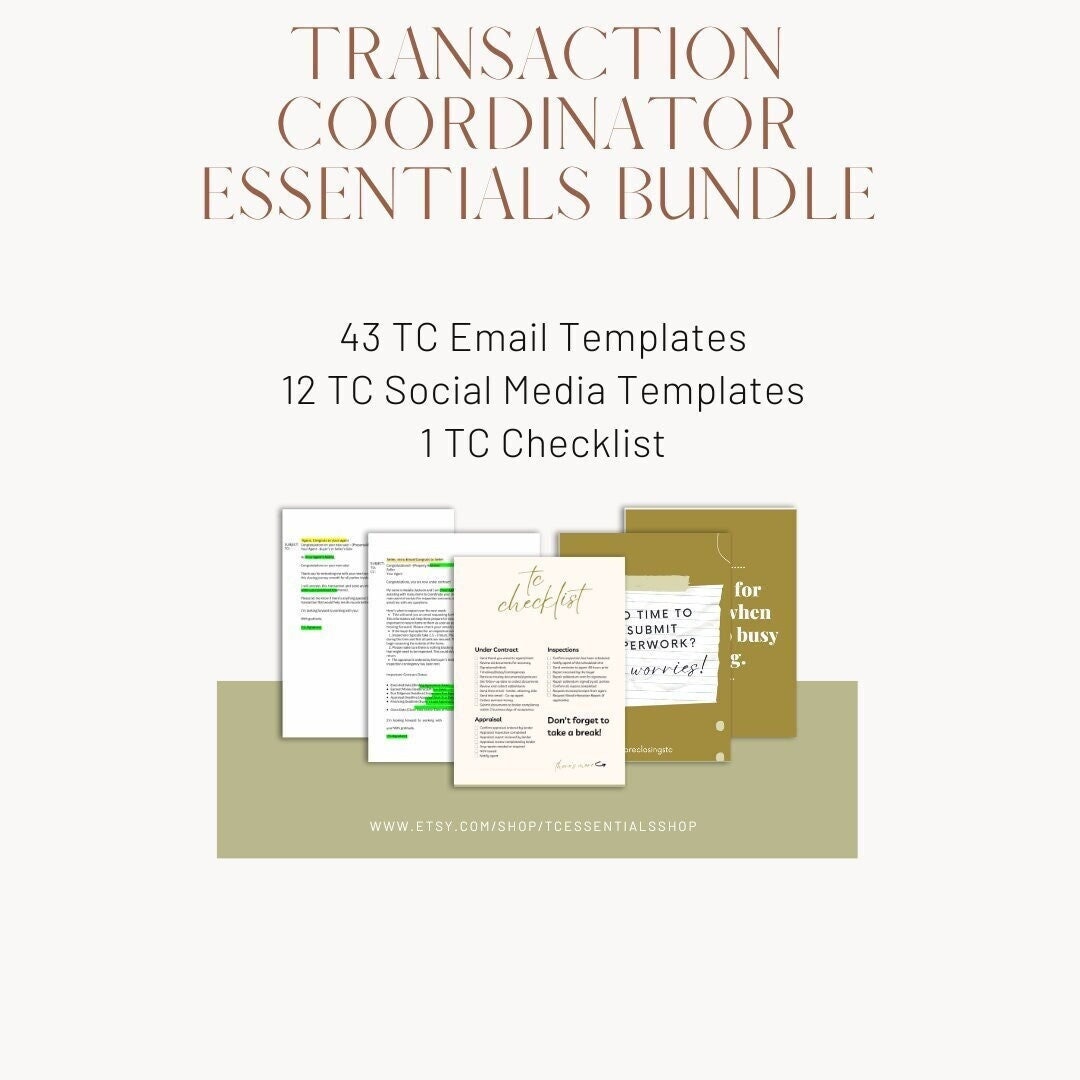 Real Estate TC Essentials Bundle: Email & Social Media Templates (canva ...