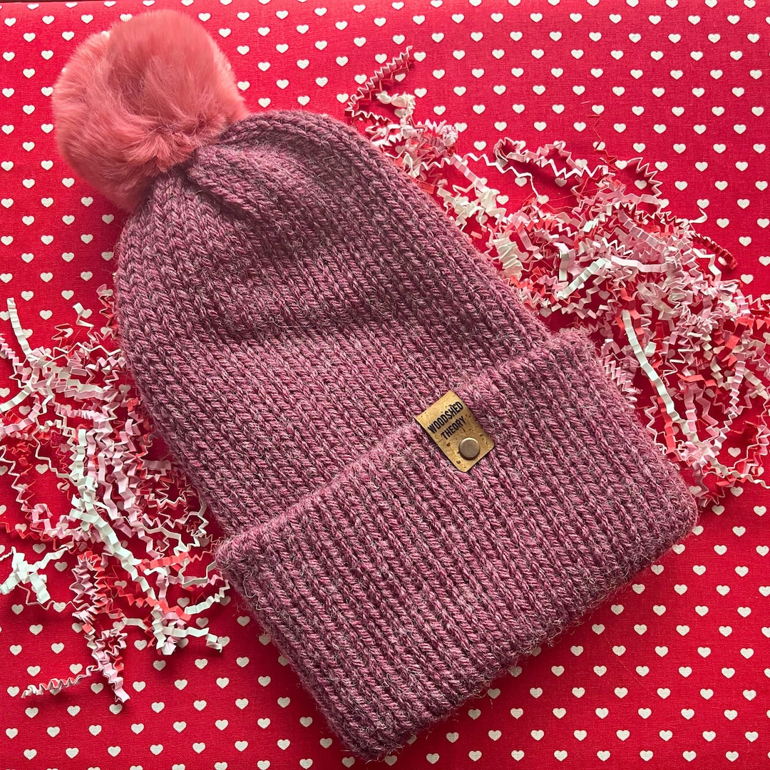 The Wooly Beanie With Removable Faux Fur Pom rosie Seduction Double Layer Beanie Hat - Etsy