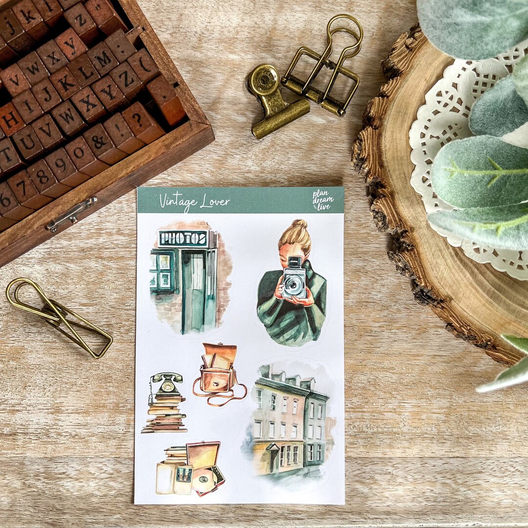 Vintage Lover Sticker Sheet Bullet Journal Stickers - Etsy